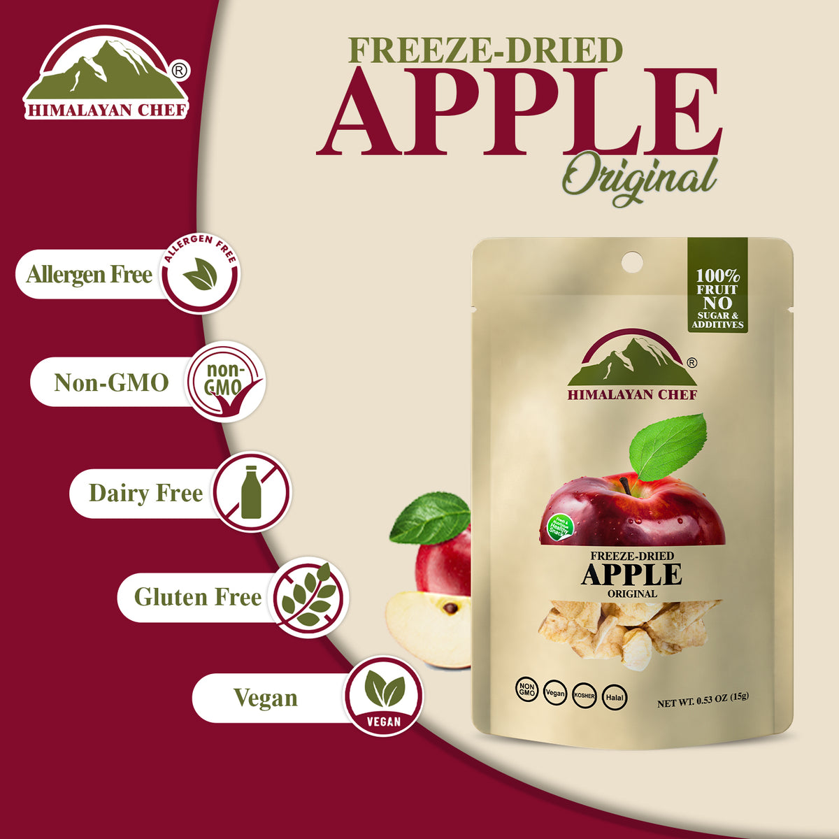 Himalayan Chef Freeze-Dried Apple Crisp - 10 Bags – HIMALAYAN CHEF USA