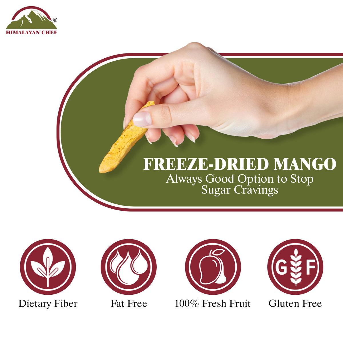 Himalayan Chef Freeze-Dried Mango Crisp - 20g – HIMALAYAN CHEF USA