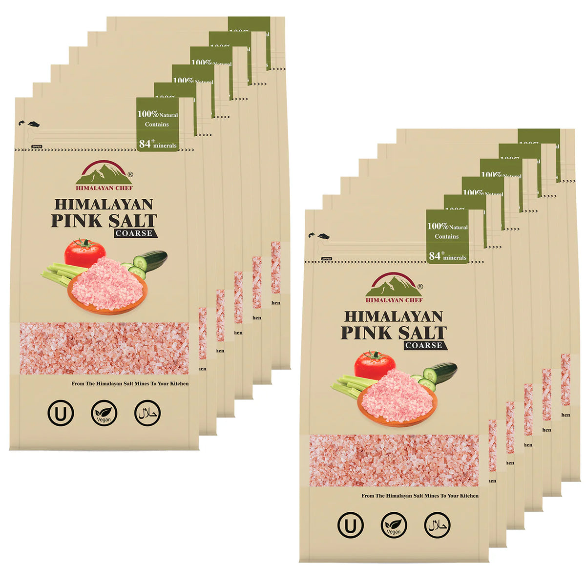 Himalayan Chef Pink Salt, Coarse Grain - 1 lbs Bag – HIMALAYAN CHEF USA