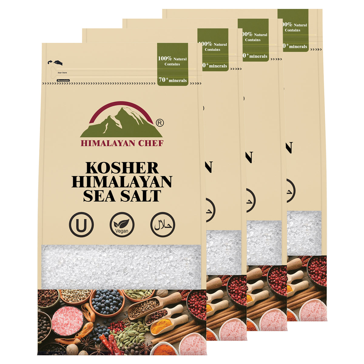 Himalayan Chef Kosher Salt | 4 Pack – HIMALAYAN CHEF USA