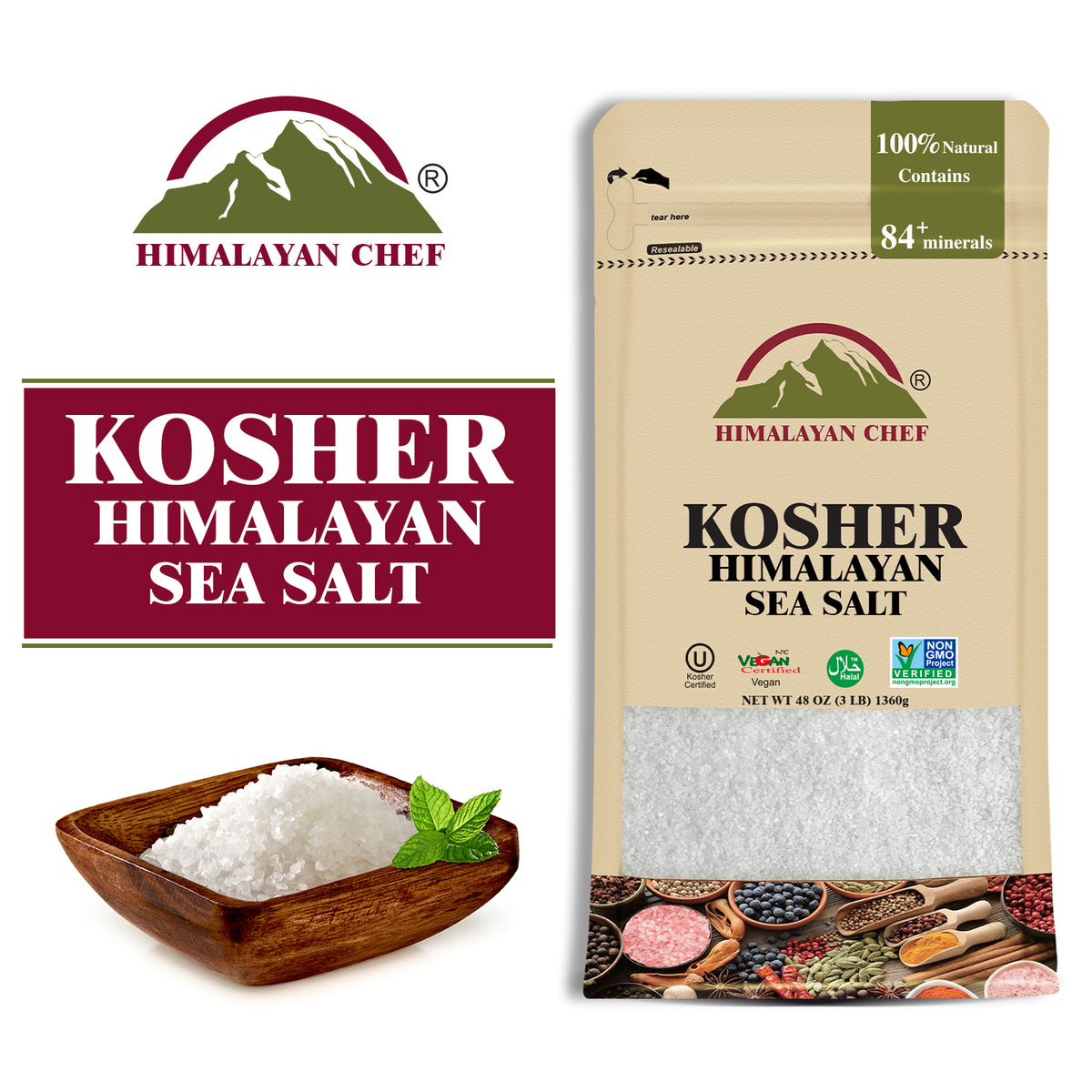 Himalayan Chef Kosher Salt | 4 Pack – HIMALAYAN CHEF USA